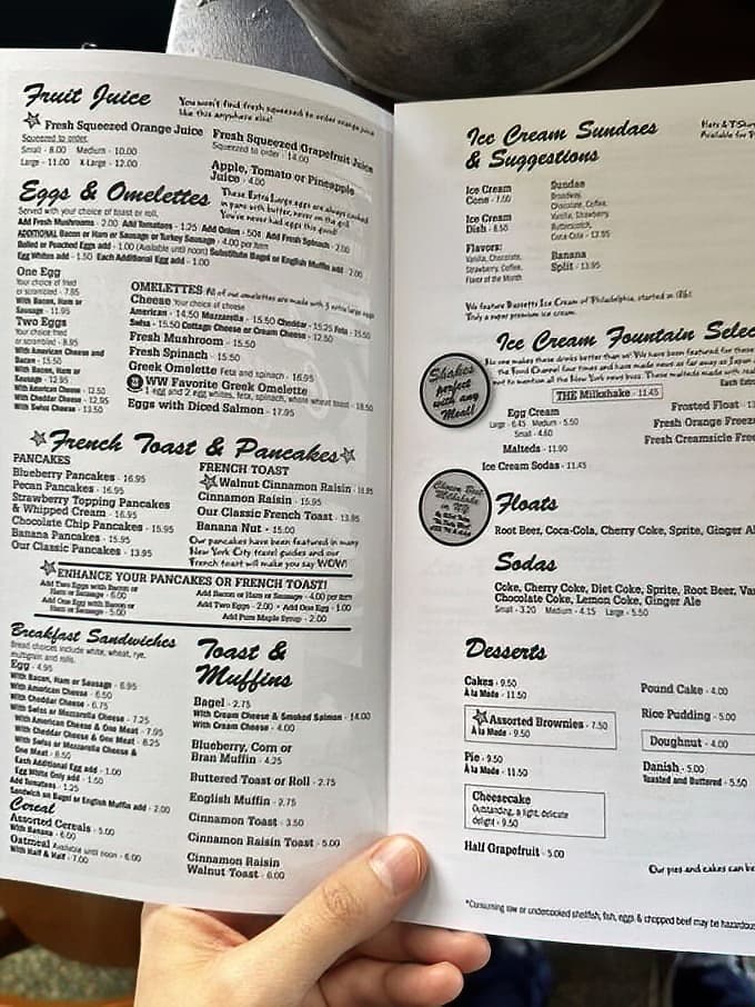 A menu that reads like a time capsule of American dining&mdash;when was the last time you saw "walnut toast" as an option anywhere else?