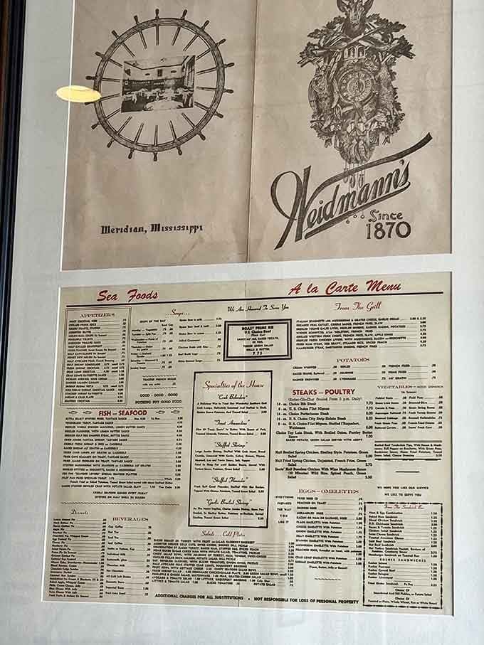 This isn't just a menu&mdash;it's a historical document chronicling decade of Southern culinary evolution, with each dish telling its own delicious story.