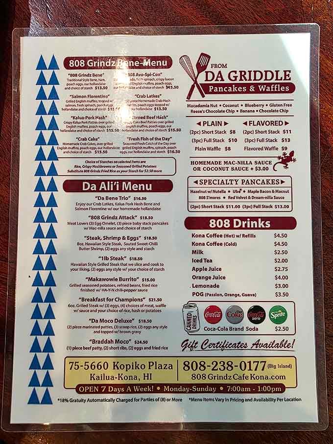 This menu isn't just a list of dishes&mdash;it's a roadmap to breakfast nirvana with prices that won't send you reaching for smelling salts.