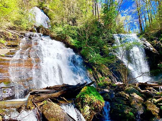 Anna Ruby Falls – where two mountain streams meet for a blind date and create the perfect waterfall romance.