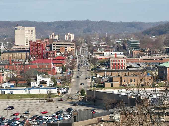 Ashland's cityscape stretches toward the hills, a testament to how industrial heritage and natural beauty can coexist harmoniously.