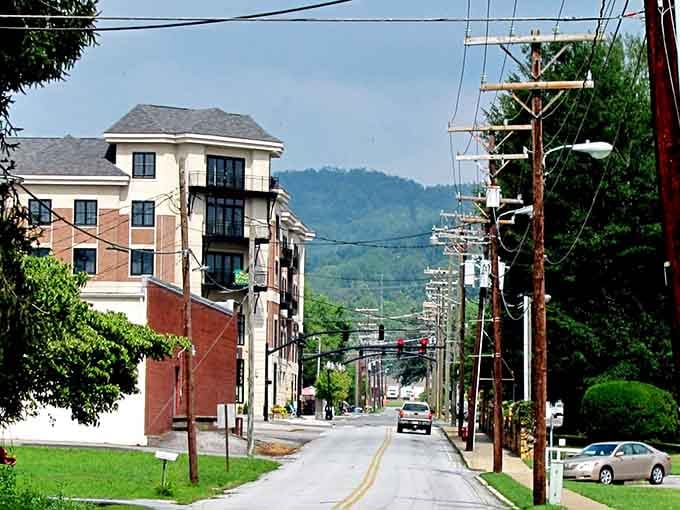 Those elegant balconies and mountain views create a scene straight out of a postcard your grandmother would've mailed.