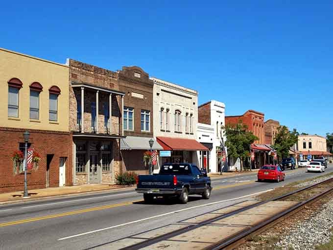 Historic storefronts line up like old friends waiting to share stories from decades of serving their community well.