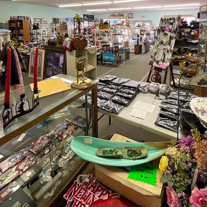 Inside, every aisle whispers stories of vintage treasures and forgotten collectibles just waiting for rediscovery.