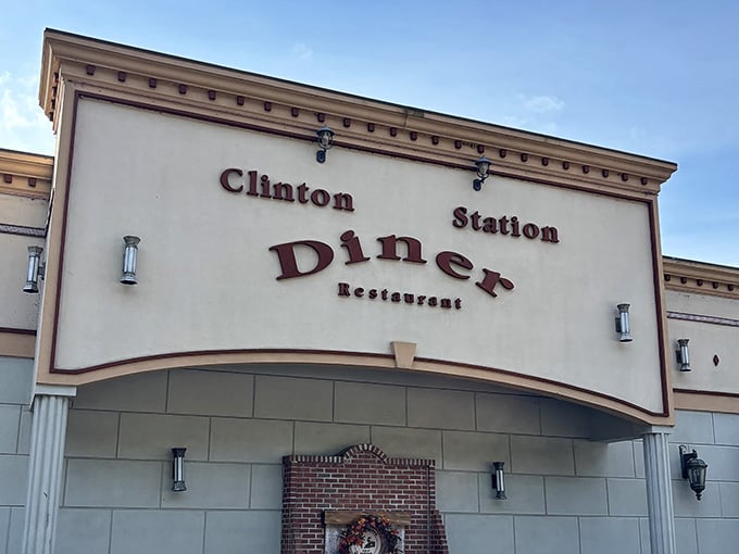Classic train station signage welcomes you to a dining experience that's right on track for nostalgia lovers.