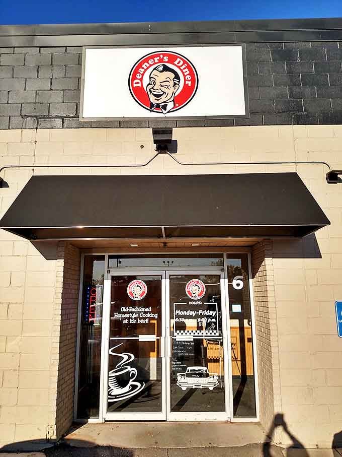 That cheerful logo and simple storefront prove you don't need fancy to serve fantastic homestyle meals.