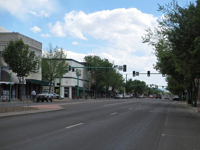 Delta's downtown stretches invitingly ahead, lined with local businesses that remember when customer service actually meant something.