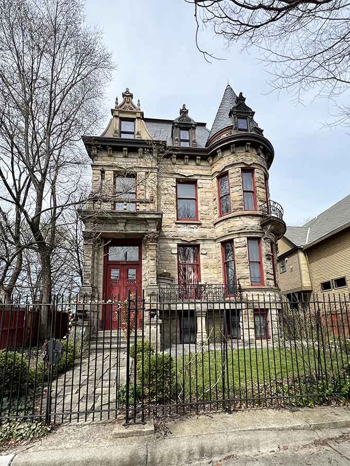 This stone mansion's turrets and towers prove that Victorian architects really knew how to make a dramatic statement.