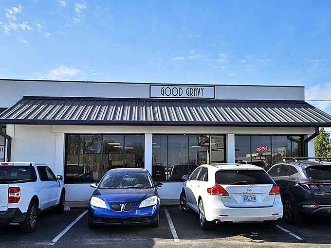 Good Gravy's understated exterior hides a wonderland of comfort food &ndash; like finding a treasure chest of biscuits.