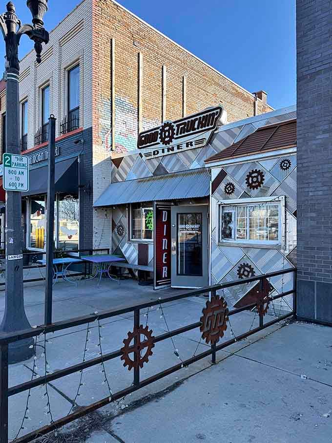 Good Truckin' Diner's industrial-chic exterior hints at the creative breakfast revolution happening inside.