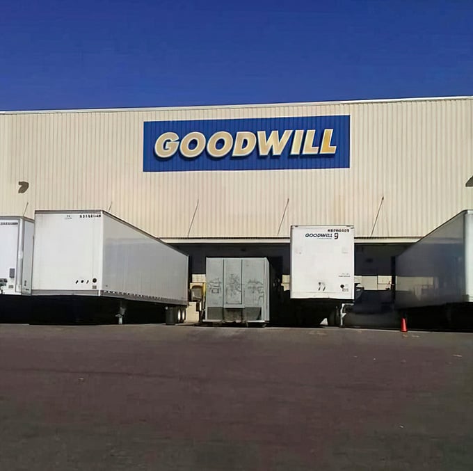 This warehouse exterior might look industrial, but inside waits a treasure hunt that'd make Indiana Jones jealous.