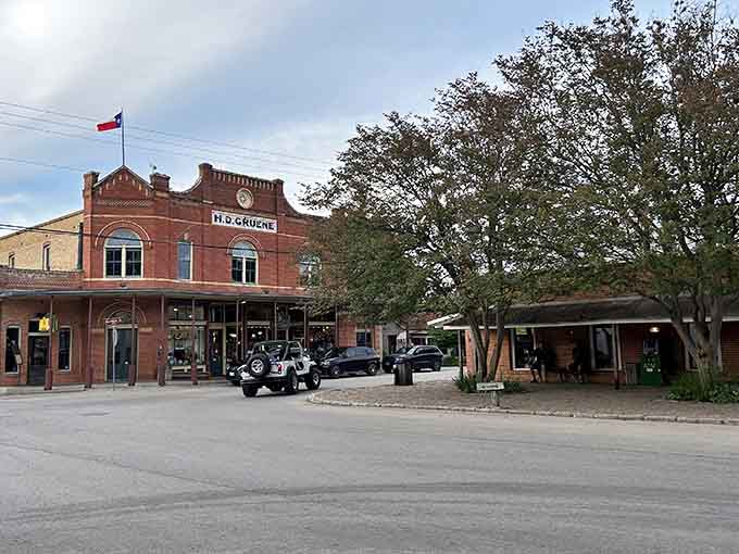 The old H.D. Gruene building stands proud, watching over generations of visitors seeking authentic Texas character and stories.