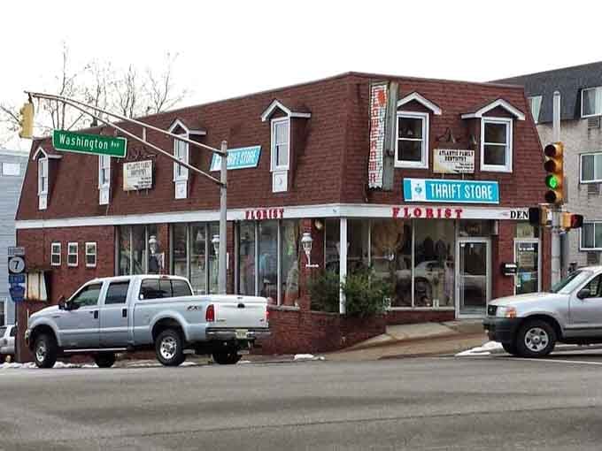 This brick corner building holds treasures waiting to be discovered by savvy shoppers who know value.