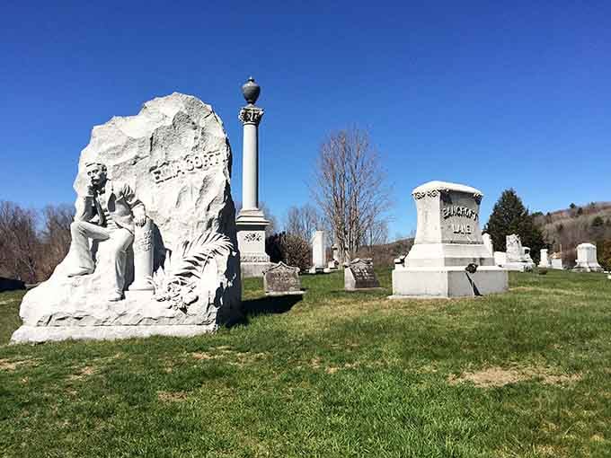 Hope Cemetery transforms granite into poetry, where skilled craftsmen created monuments that rival any art museum's collection.