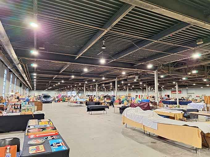 Endless aisles of possibility! The Kentucky Flea Market's cavernous space houses enough treasures to furnish a small kingdom.