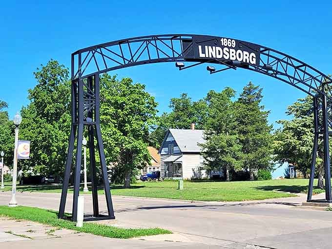 That welcoming arch marks the gateway to Swedish charm, where 1869 still feels like yesterday afternoon.