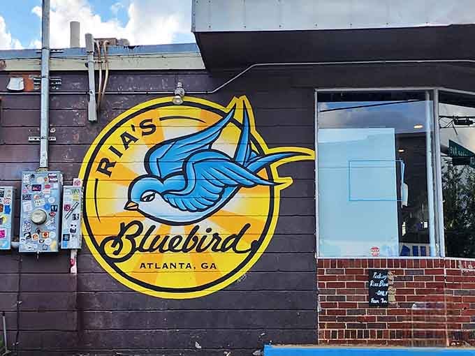 That iconic bluebird logo says it all – Ria's has been Atlanta's breakfast superhero for years.