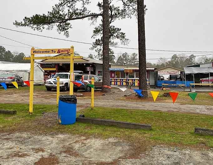 Those cheerful pennant flags welcome you like a county fair, promising deals and discoveries around every corner.