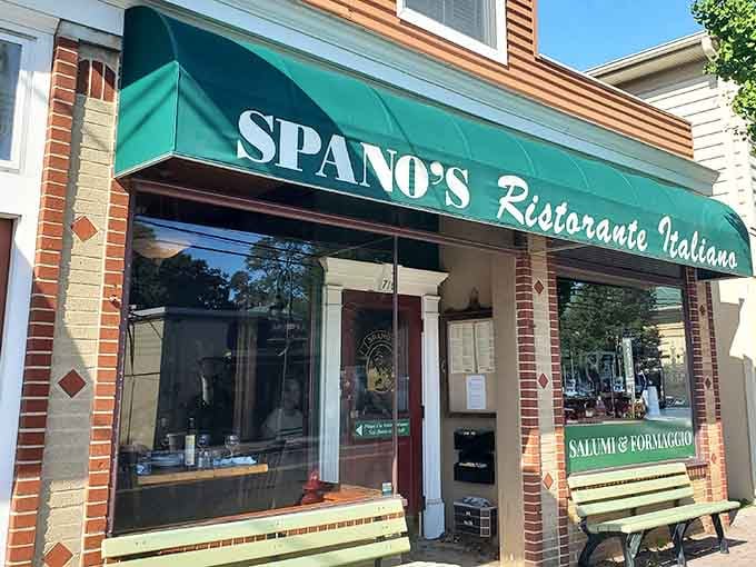 Spano's green awning offers a humble welcome, like an Italian grandmother who doesn't brag about her cooking but should.