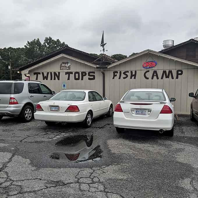 When the parking lot looks like this, you know the fish inside is worth every minute of anticipation.