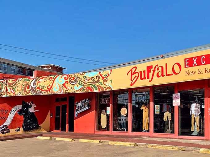 The colorful storefront practically shouts "come find something amazing" in the most delightful way possible.