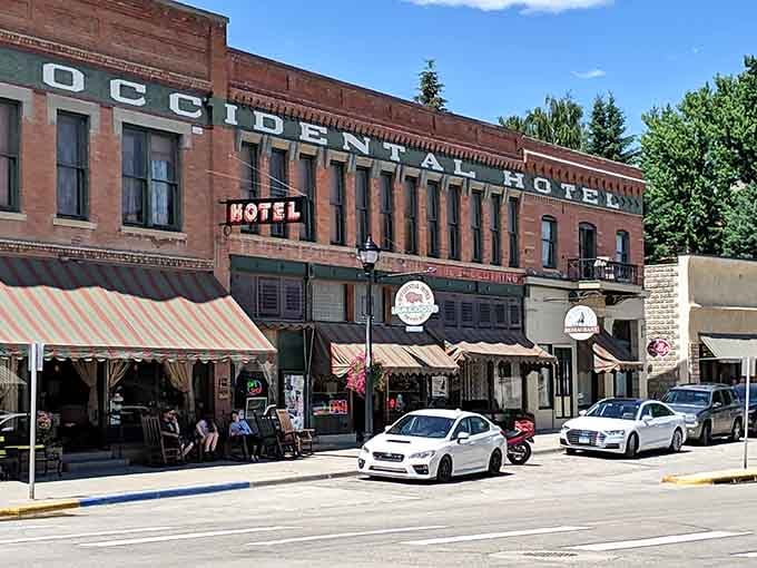 The historic Occidental Hotel stands proudly on Buffalo's main street, a time capsule of Western charm that's welcomed travelers since frontier days.
