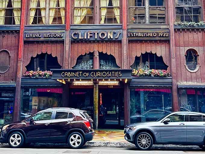 Those curtained windows and weathered wood tell stories of decades past, when downtown dining meant something special.