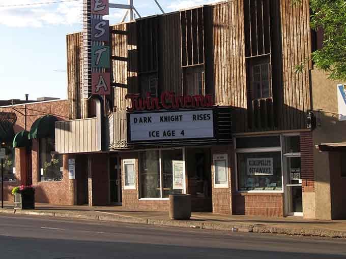 The old cinema marquee still lights up for movie nights that won't require a second mortgage to attend.
