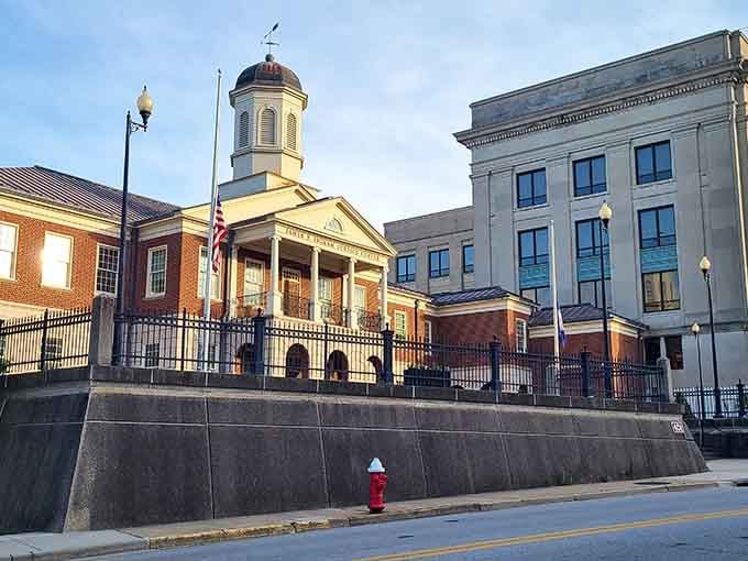 That golden-domed courthouse stands proud against blue skies, reminding everyone that civic pride never goes out of style.
