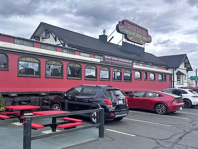 The vintage train car exterior promises an authentic dining adventure that's equal parts nostalgia and delicious comfort.