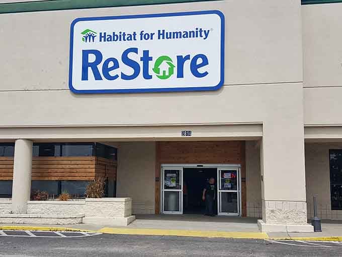 Those double doors welcome you into a world where home improvement meets wallet-friendly shopping bliss.