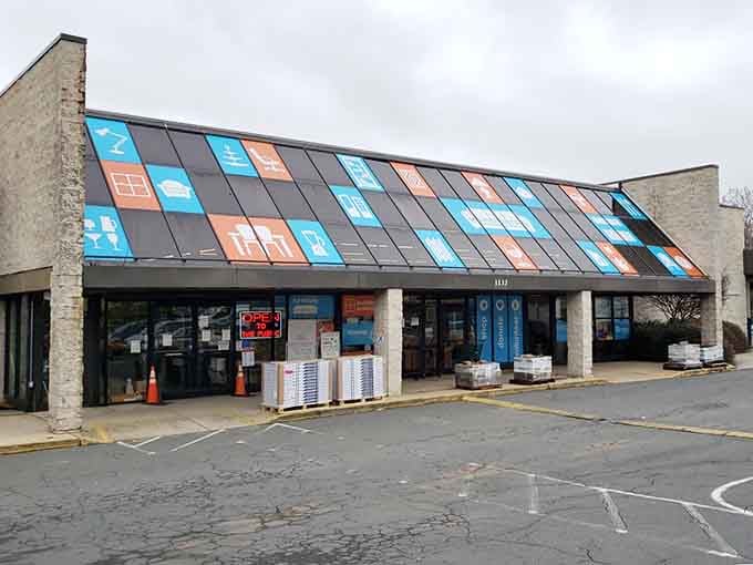 The colorful roofline catches your eye like a Rubik's Cube, hinting at the creative possibilities waiting inside.