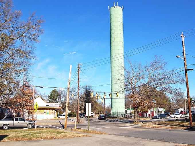 Henderson's iconic water tower stands tall over this charming town where your Social Security dollars stretch beautifully.