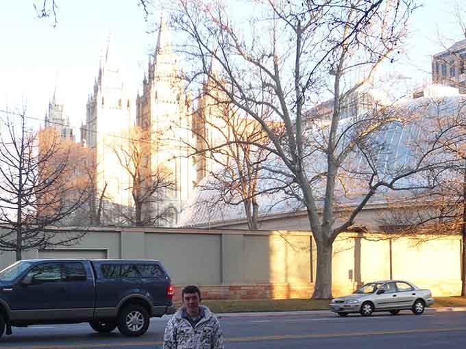 Winter light catches this impressive building like a scene from a classic movie, all drama and architectural beauty.