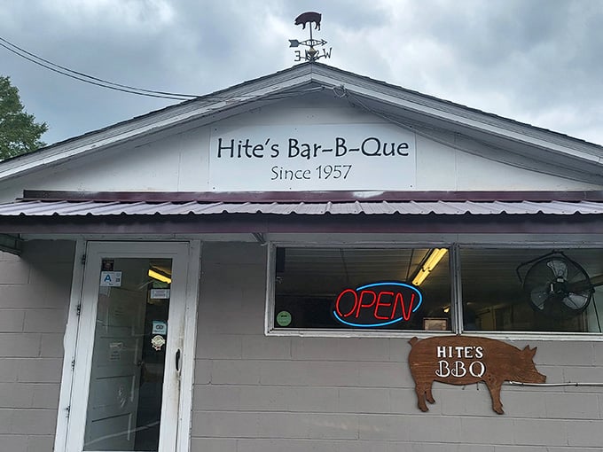 Hite's Bar-B-Que keeps it simple: great barbecue doesn't need fancy decorations, just patience and smoke.