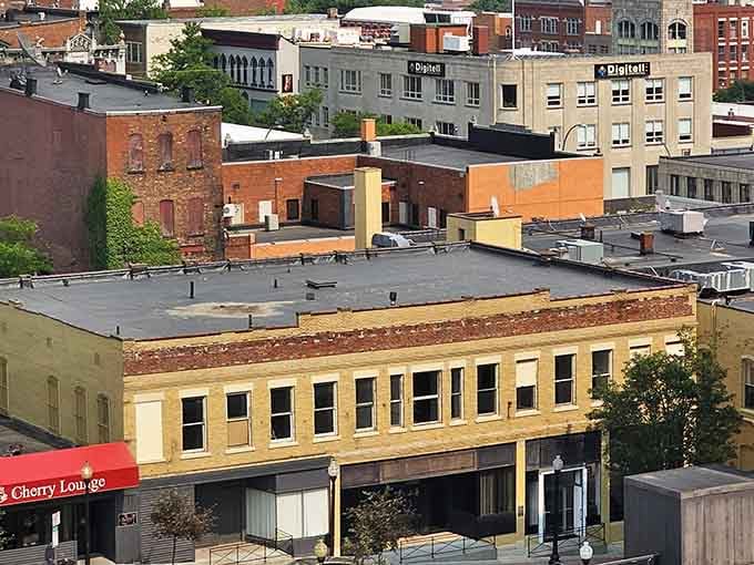 Rooftops cascade down the hillside in a city that proves waterfront views can come with affordable price tags.