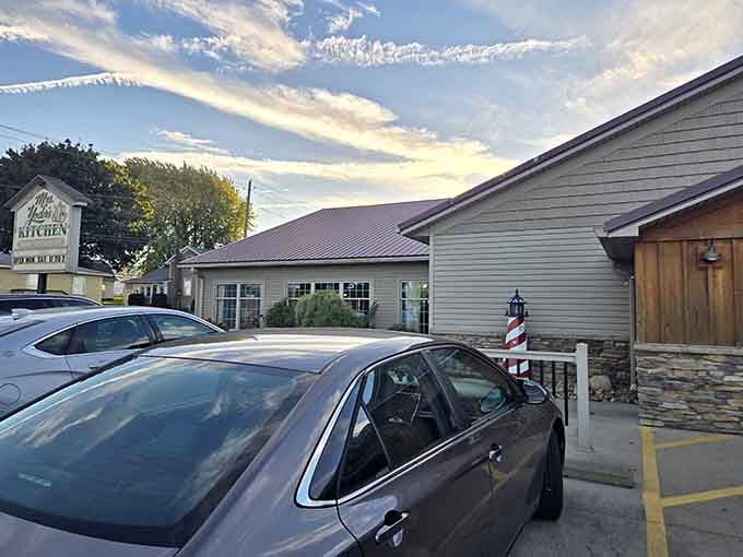 Mrs. Yoder's Kitchen welcomes hungry visitors with its humble exterior, where Amish-style fried chicken awaits inside this Mt. Hope treasure.