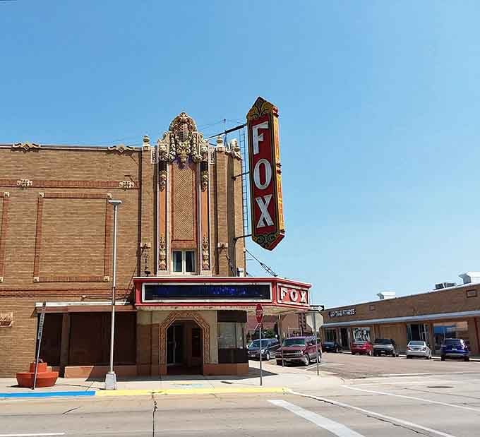The historic Fox Theatre anchors North Platte's downtown, where living costs are as classic as the architecture.