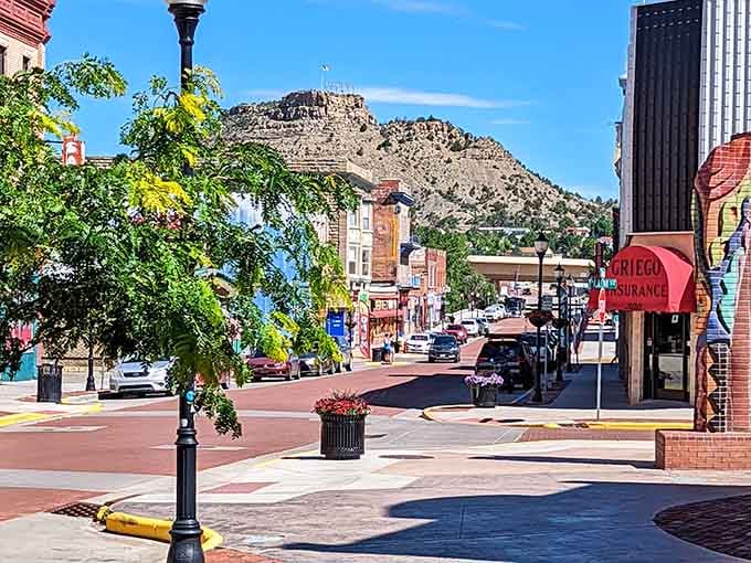 Trinidad's historic downtown showcases beautiful brick buildings against dramatic bluffs, creating postcard-worthy views on an affordable budget.
