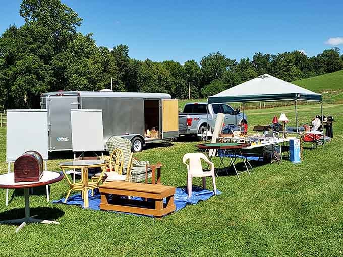 Rolling hills provide the perfect backdrop for this sprawling collection of household treasures waiting to be rediscovered.