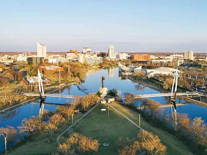 Beautiful bridges and green spaces prove you don't need big-city prices for big-city amenities.
