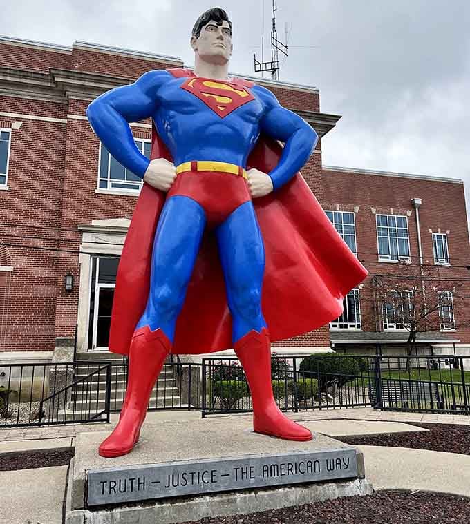 "Truth, Justice, The American Way" &ndash; and apparently, really impressive craftsmanship. This Superman stands ready to protect Illinois from evil.
