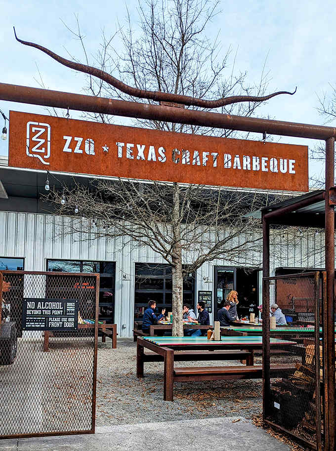 Where rustic meets refined &ndash; ZZQ's outdoor space is the perfect stage for their smoke-kissed masterpieces.
