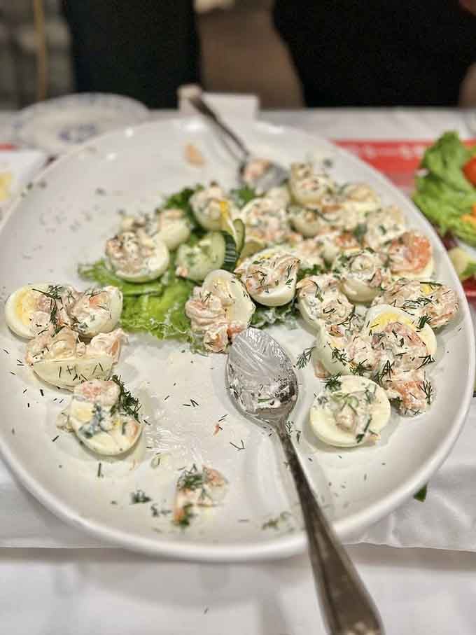 These deviled eggs topped with shrimp and dill prove that Scandinavian appetizers deserve way more attention than they get.