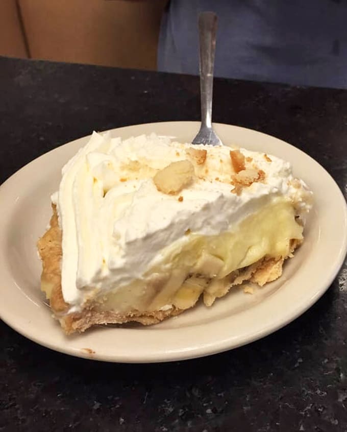 Banana cream pie with meringue piled higher than your expectations&mdash;and somehow, it exceeds them anyway with every creamy bite.