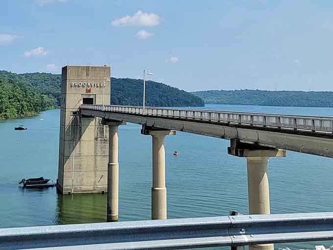 Brookville Lake Dam stands as impressive proof that engineers occasionally create structures that enhance rather than ruin landscapes.