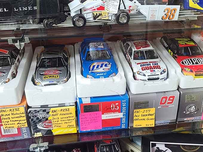 NASCAR collectibles still in their boxes prove some toys were too precious to actually play with back then.