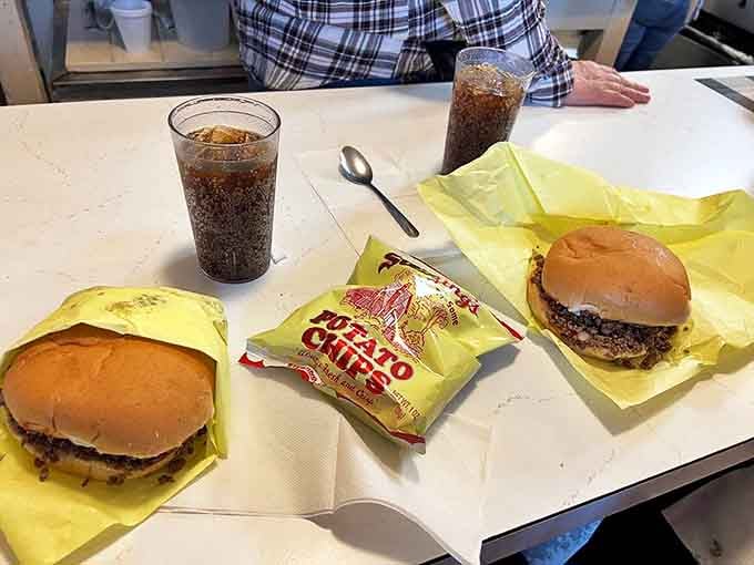 Two loose meat sandwiches, potato chips, and ice-cold sodas&mdash;the Midwest's answer to the power lunch that Wall Street wishes it had.