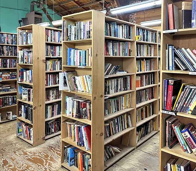 Floor-to-ceiling shelves packed with books prove that someone's abandoned beach read could become your new favorite novel.