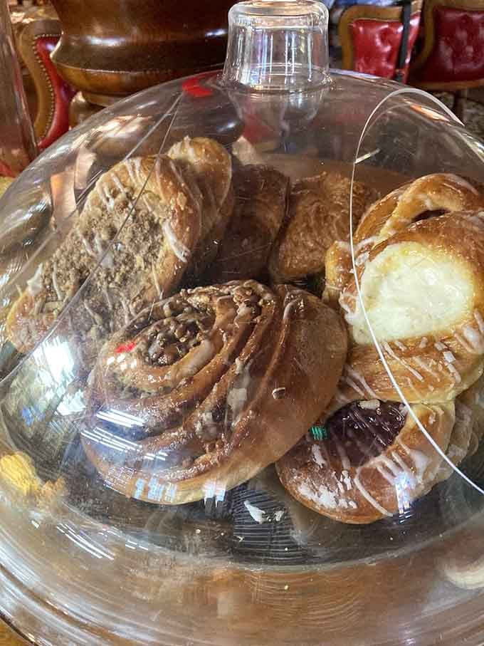 Behind glass like precious jewels, these pastries are almost too gorgeous to eat. Almost being the key word.